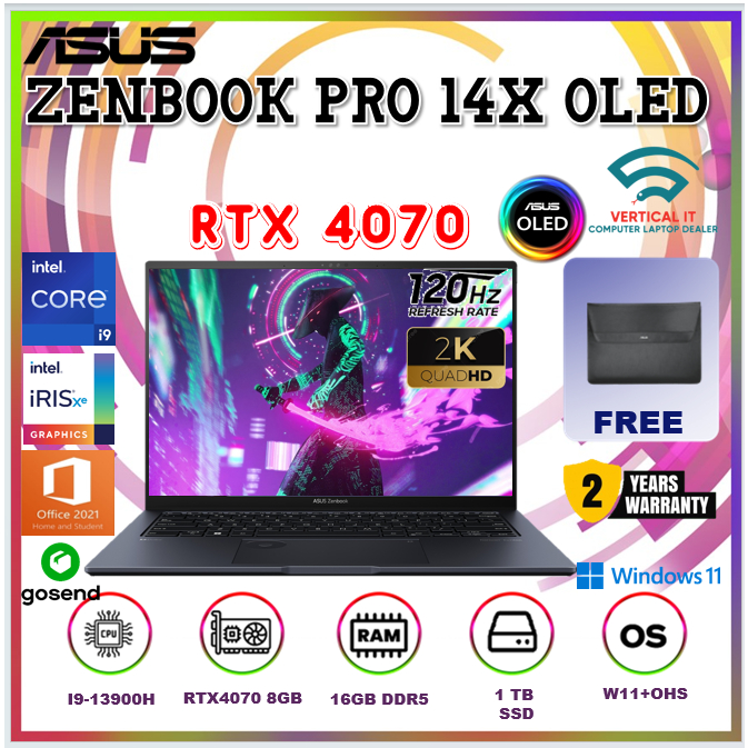 Jual LAPTOP ASUS ZENBOOK PRO 14X OLED UX6404VI INTEL CORE I9 13900H ...
