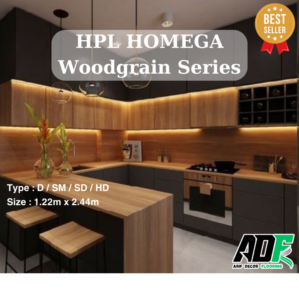 Jual HPL HOMEGA WOODGRAIN SERIES Pelapis Kayu Triplek Furniture Meja ...