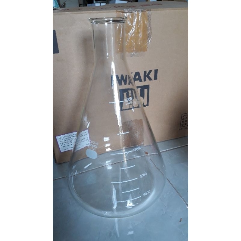 Jual ERLENMEYER 5000 ML IWAKI ERLENMEYER 5 LITER GELAS TITRASI 5 LITER ...
