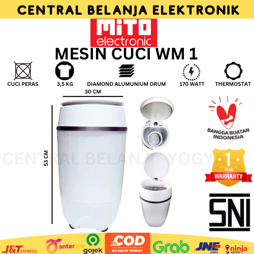 Jual MESIN CUCI MINI PORTABLE MITO WM 1 / MITO MESIN CUCI PORTABLE 3,5 ...