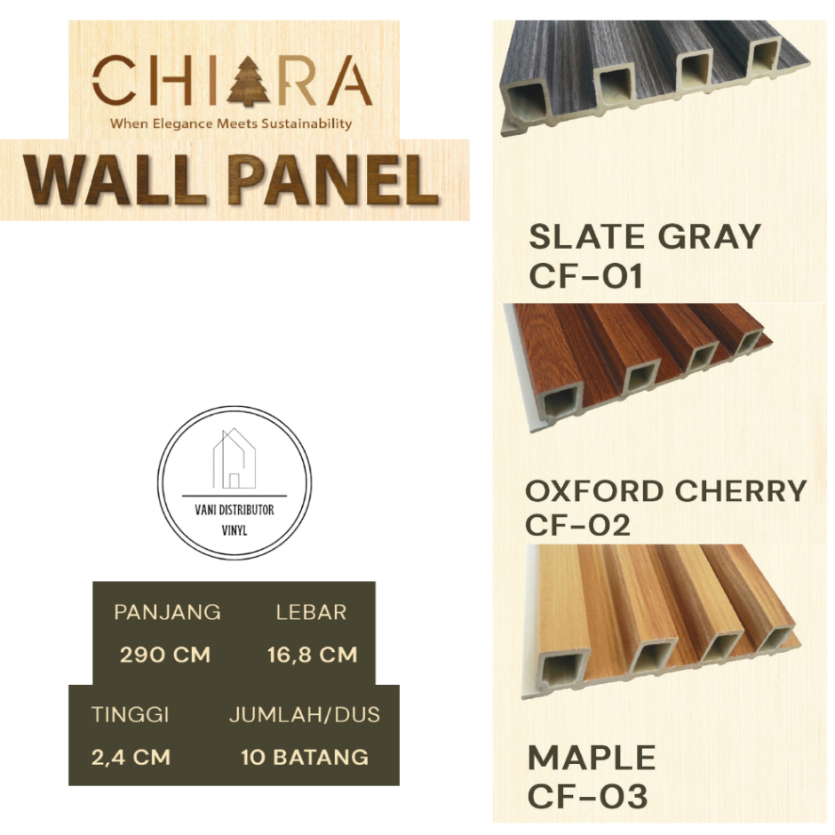 Jual Wood Panel WPC / Wall Panel WPC / Panel Dinding Kayu / MERK CHIARA ...