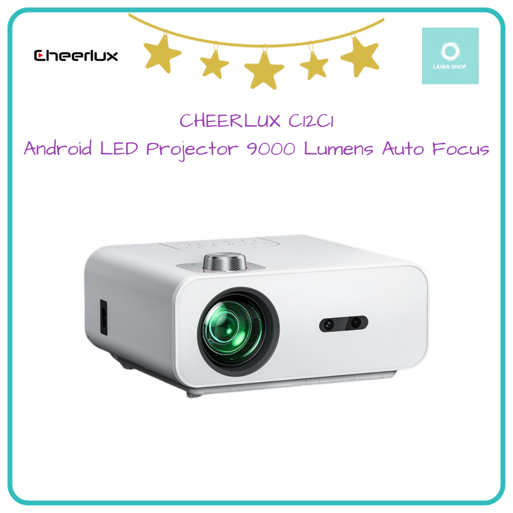Jual CHEERLUX C12 C1 - Smart Android LED Projector 9000 Lumens Auto ...