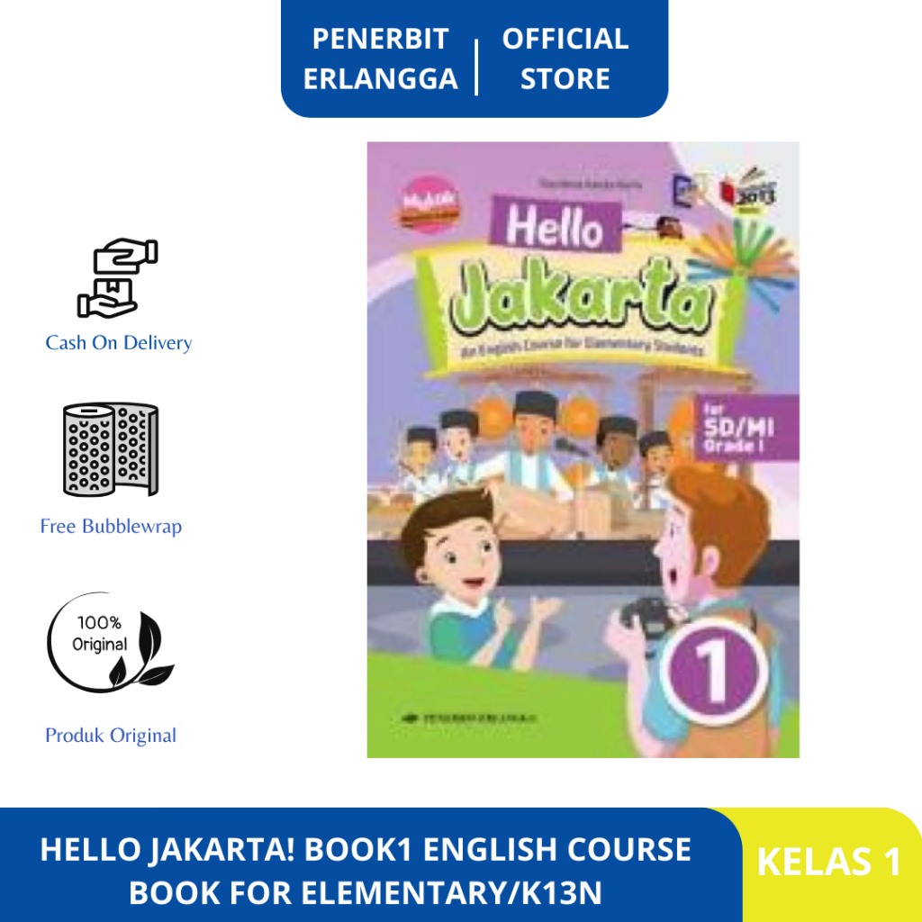 Jual HELLO JAKARTA! BOOK 1 ENGLISH COURSE BOOK FOR ELEMENTARY KURIKULUM ...
