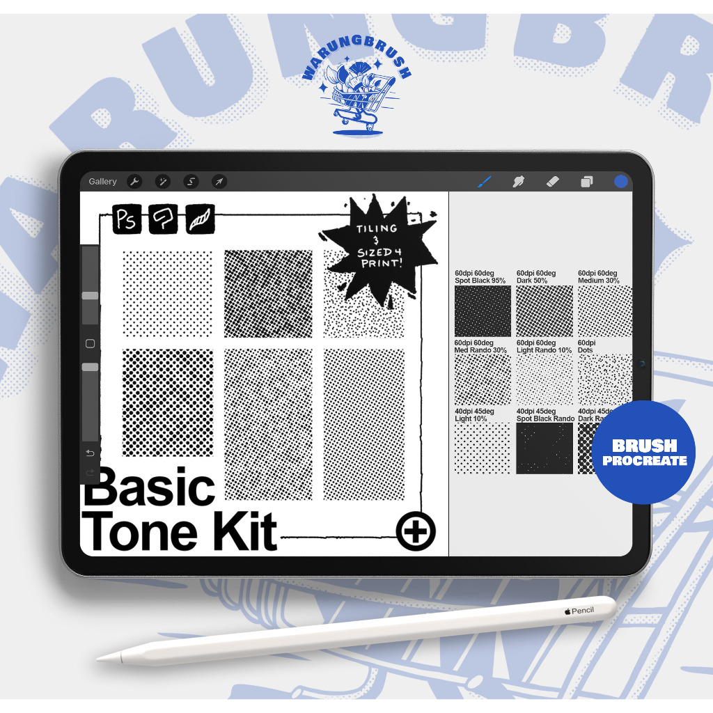 Jual Basic Tone Kit for Procreate, Photoshop, CSP BP00473 | Shopee ...