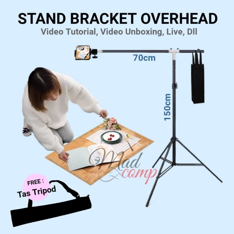 Jual Stand Bracket Over Head Tripod Overhead Boom Video Tutorial ...