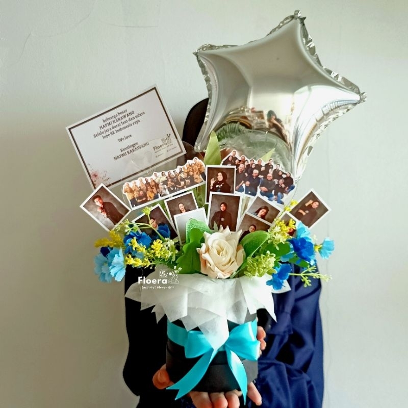 Jual Photo Bloom Box dengan balon bunga bucket bunga buket foto kpop ...