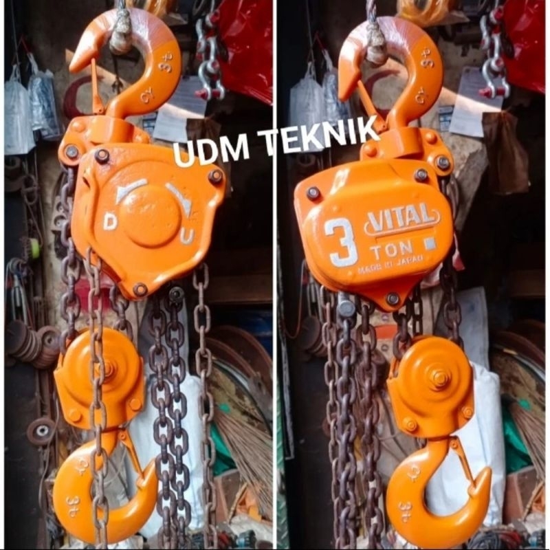 Jual CHAIN BLOCK / TAKAL / TAKEL / KATROL 3 TON "VITAL" JAPAN | Shopee ...