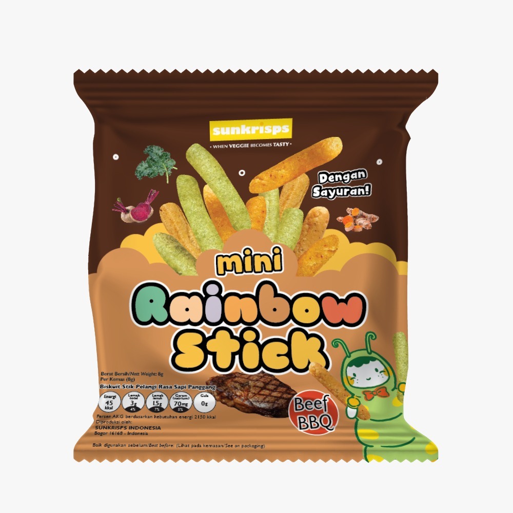 Jual Sunkrisps Rainbow Puff 50gr / Sunkrisps Rainbow Stick / Soes anak ...