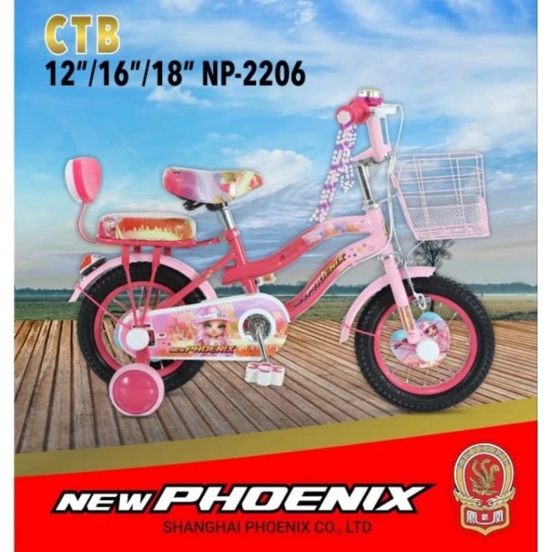 Jual Sepeda Anak Perempuan Mini Ukuran 12 / 16 / 18 New Phoenix NP 2205 ...