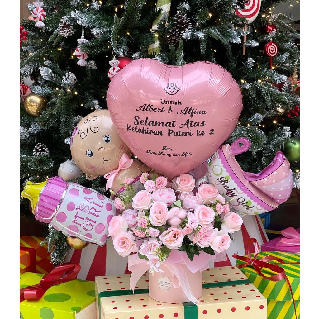 Jual [INSTANT JKT 1HARI JD] BABY BORN BUCKET BALLOON BUKET BALON WISUDA ...