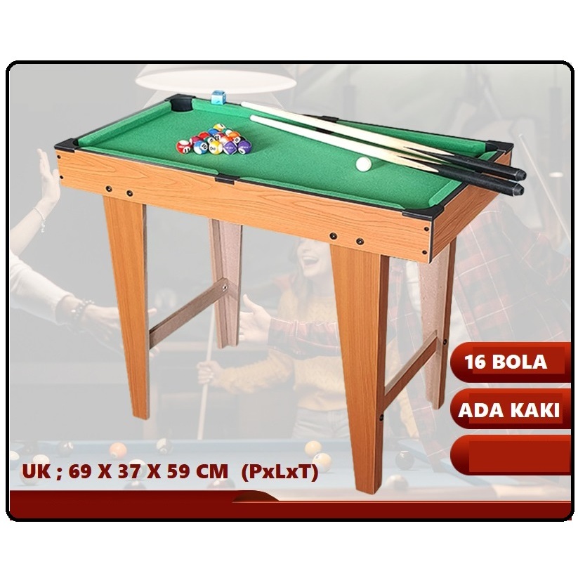 Jual KAKI 59CM - MAINAN ANAK MEJA BILLIARD MINI TABLE POOL KAYU WOODEN ...