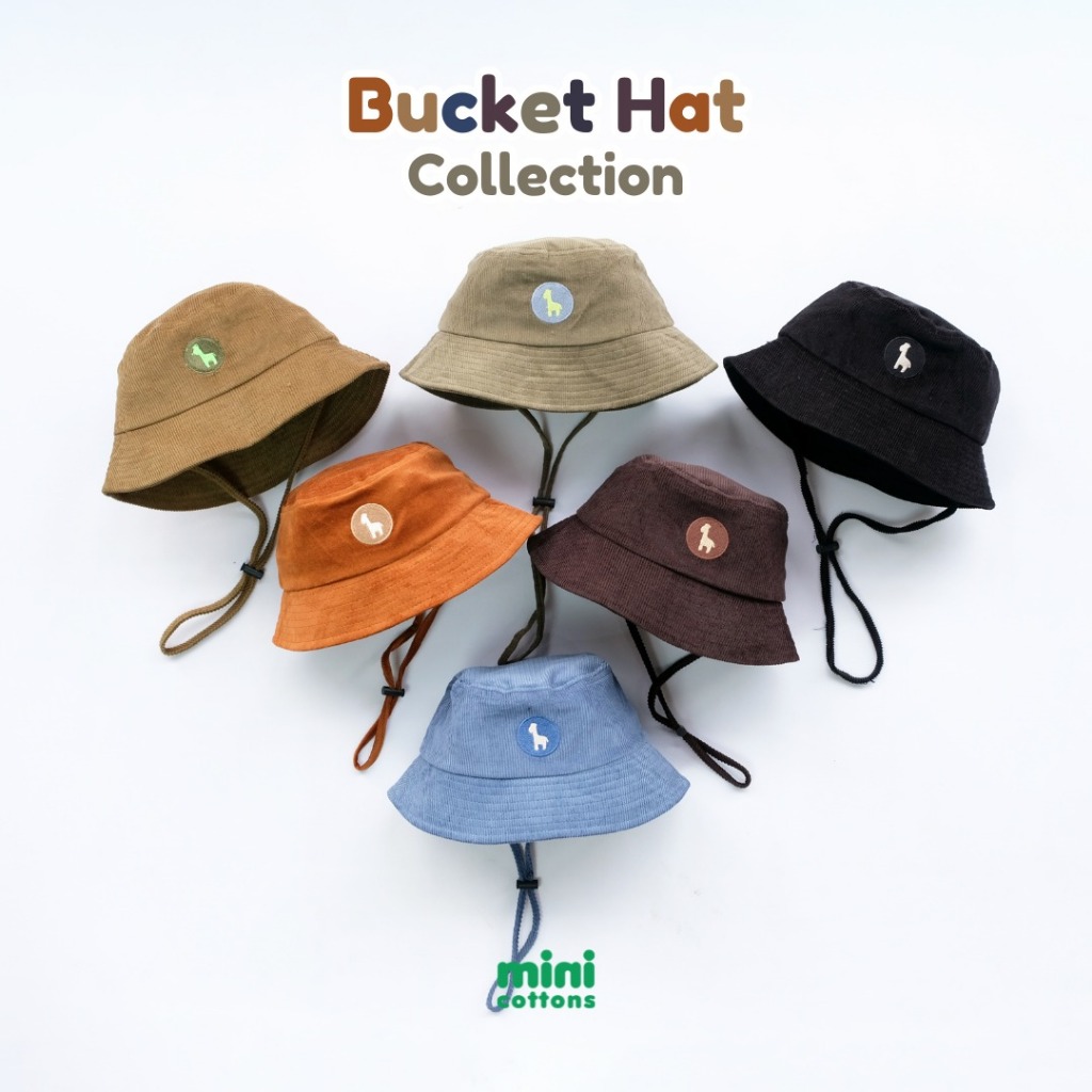 Jual MINI COTTONS Topi Anak Laki laki Perempuan Bucket Hat Corduroy ...