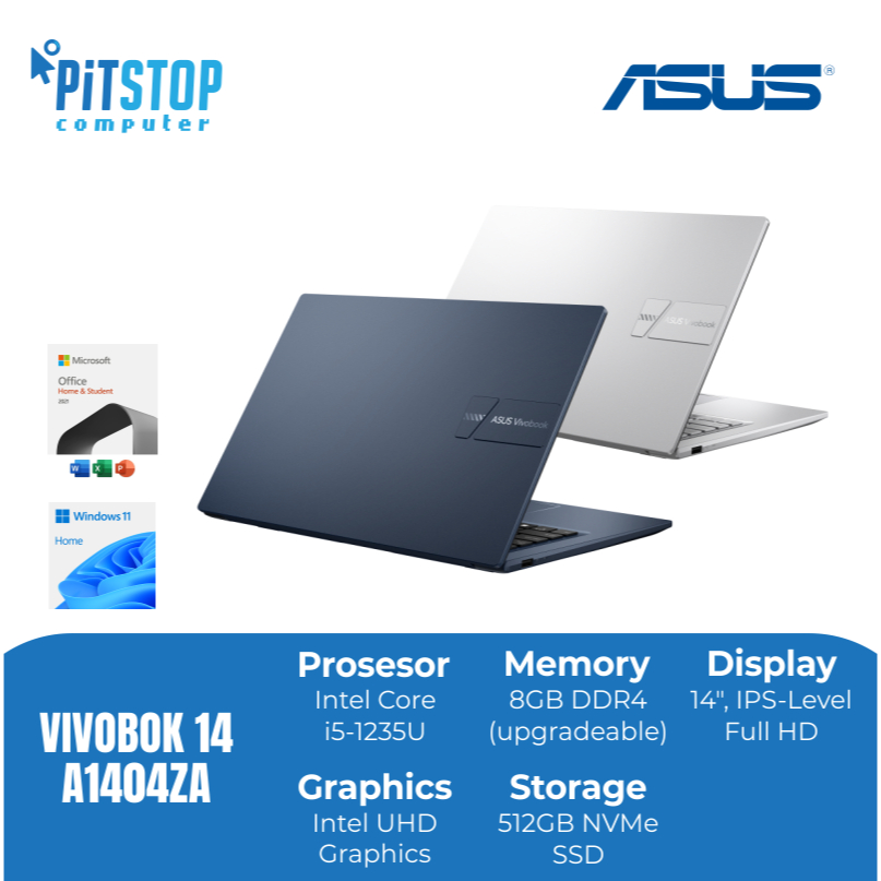 Jual Asus Vivobook 14 A1404ZA-VIPS551 (Core i5-1235U/ 8GB/ 512GB) Quiet ...