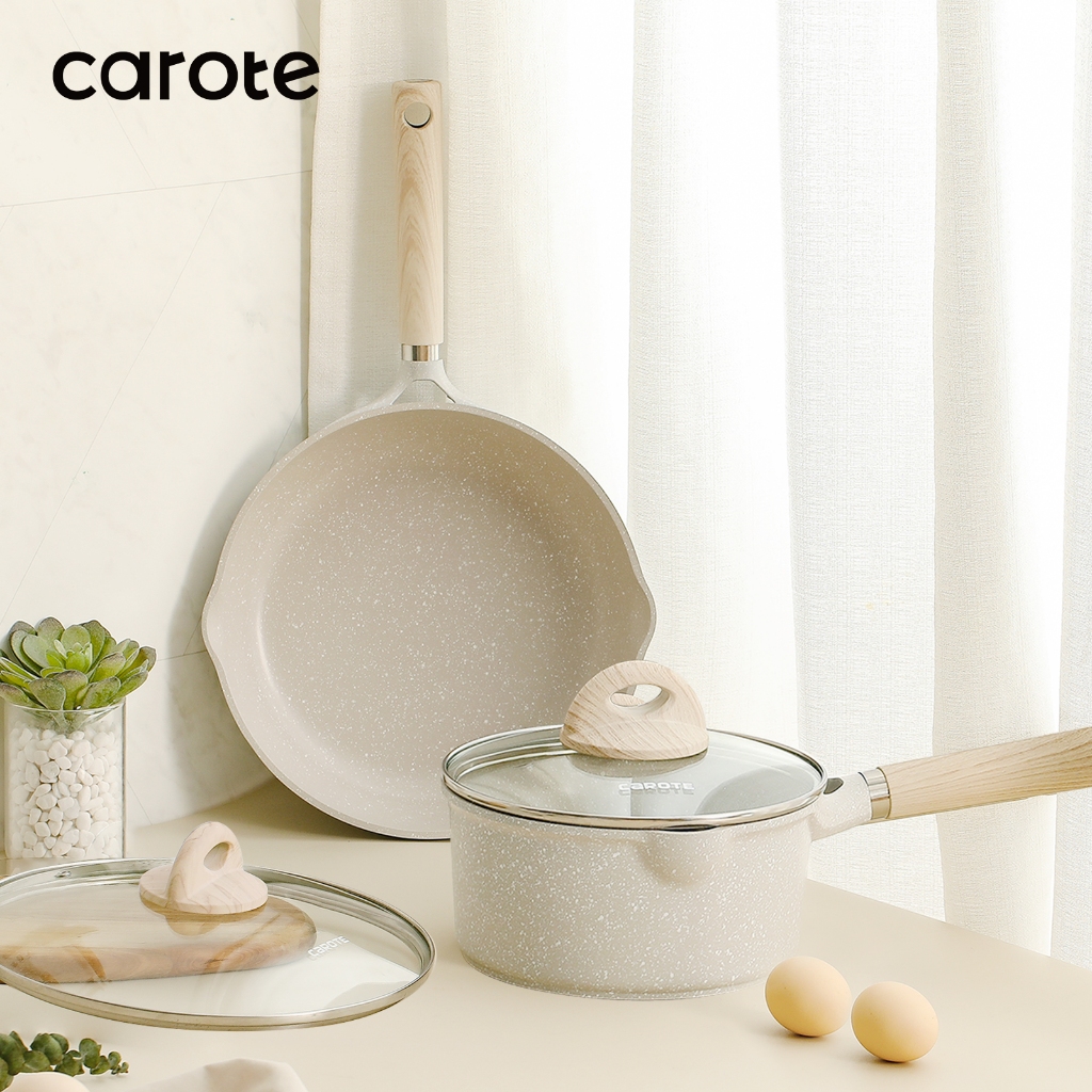 Jual CAROTE Set Peralatan Masak Wajan Penggorengan 2PCS Dengan Tutup ...
