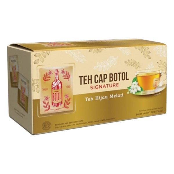 Jual Teh Cap Botol Signature Teh Hijau Melati 50 g | Shopee Indonesia