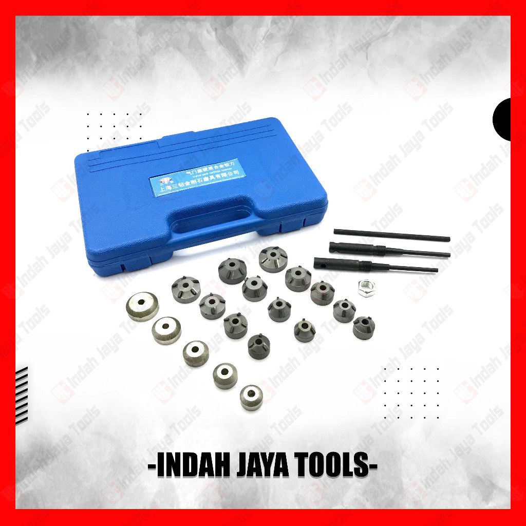 Jual Valve & Seat Cutter 21 PCS Alat Skir Stel Klep Motor Set Balap ...