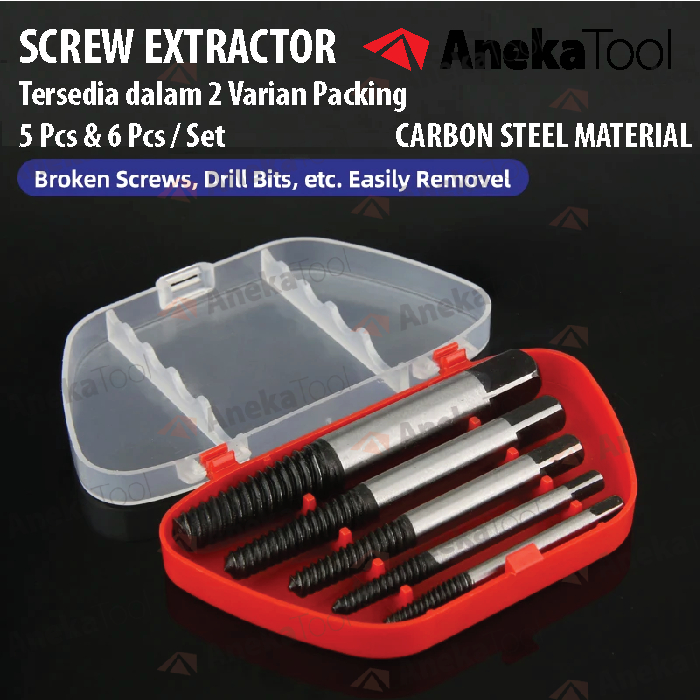 Jual Mata Bor Extractor Broken Screw Remover Alat Pembuka Baut Rusak ...