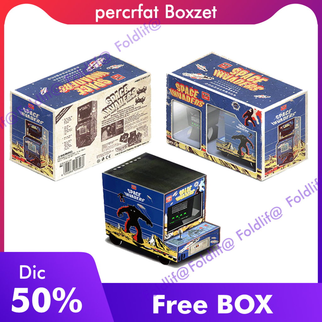 Jual DIY Papercraft Lembar Kertas Pola boxzet Space Invaders | Shopee ...