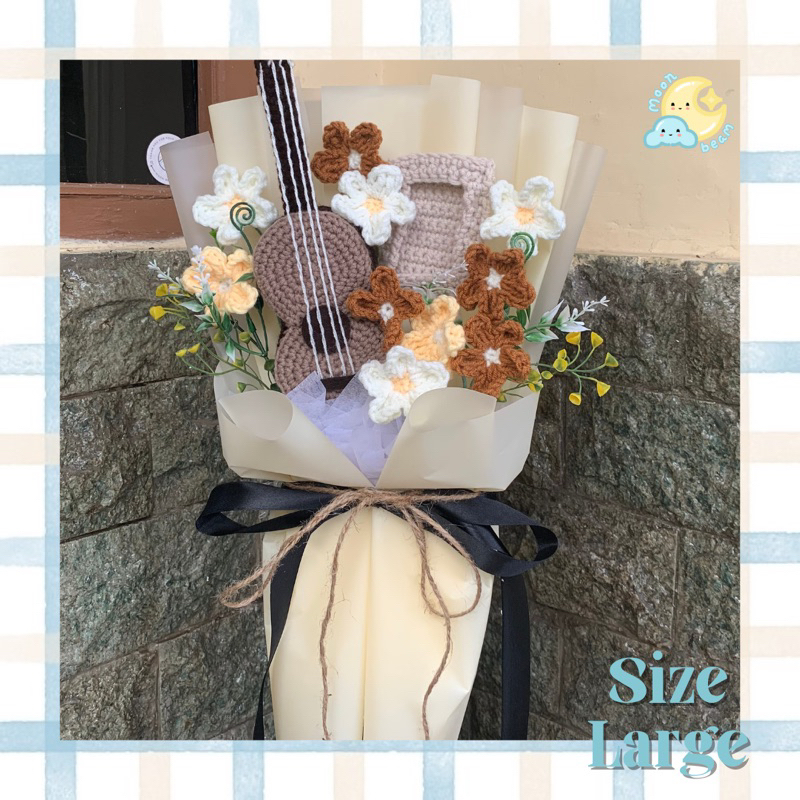Jual BUKET BUNGA RAJUT LARGE PART 1 / Crochet Bouquet Large by Moon ...
