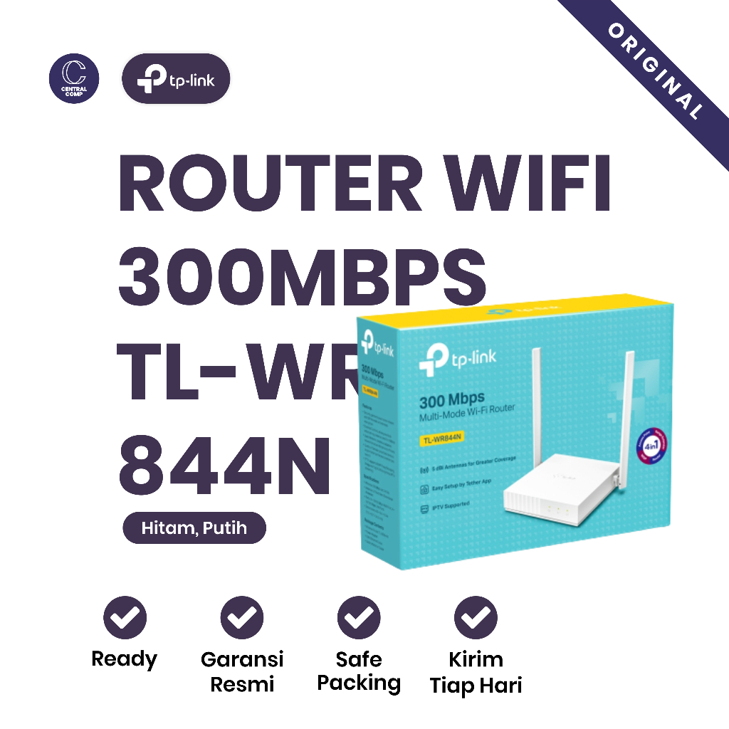 Jual TP-Link TL-WR844N 300Mbps Access Point Wi-Fi Router Tplink WR844N ...