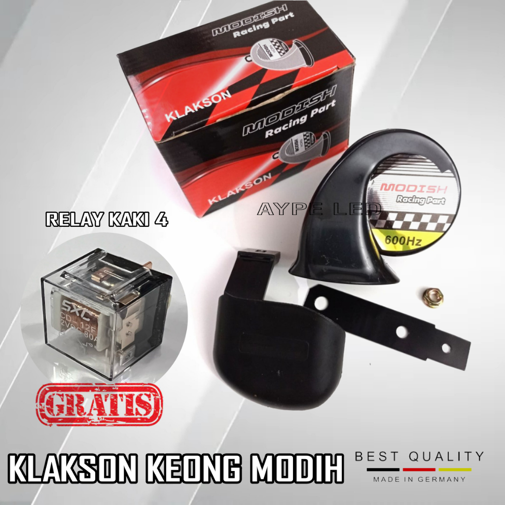 Jual KLAKSON KEONG MODISH SINGLE UNIVERSAL MODISH FREE RELAY | KLAKSON ...