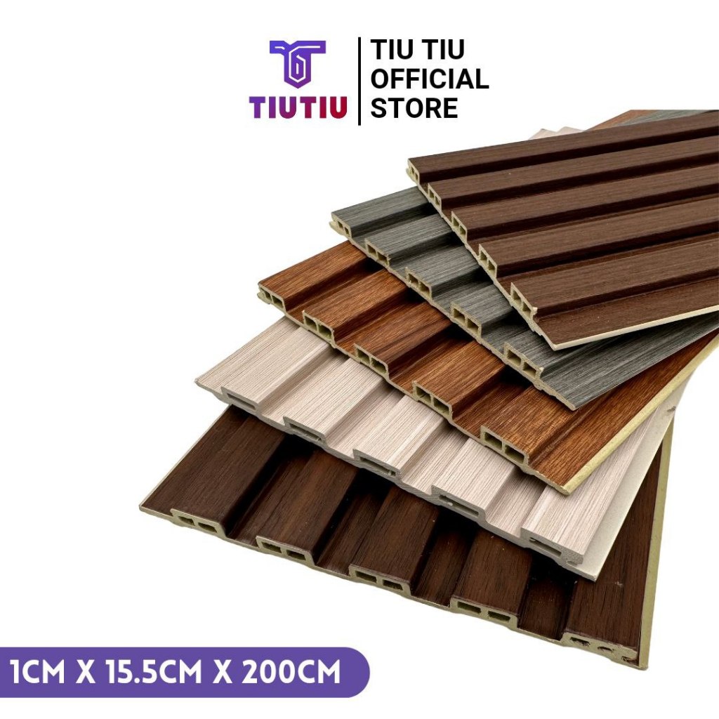 Jual WPC Wallpanel 2 meter 200cm x 15,5 cm x 1cm | pvc Wall panel Wood Panel Panel Dinding TIU ...