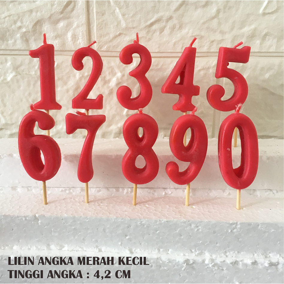Jual Lilin Ulang Tahun | Lilin MERAH | Lilin Angka MERAH KECIL | Shopee ...