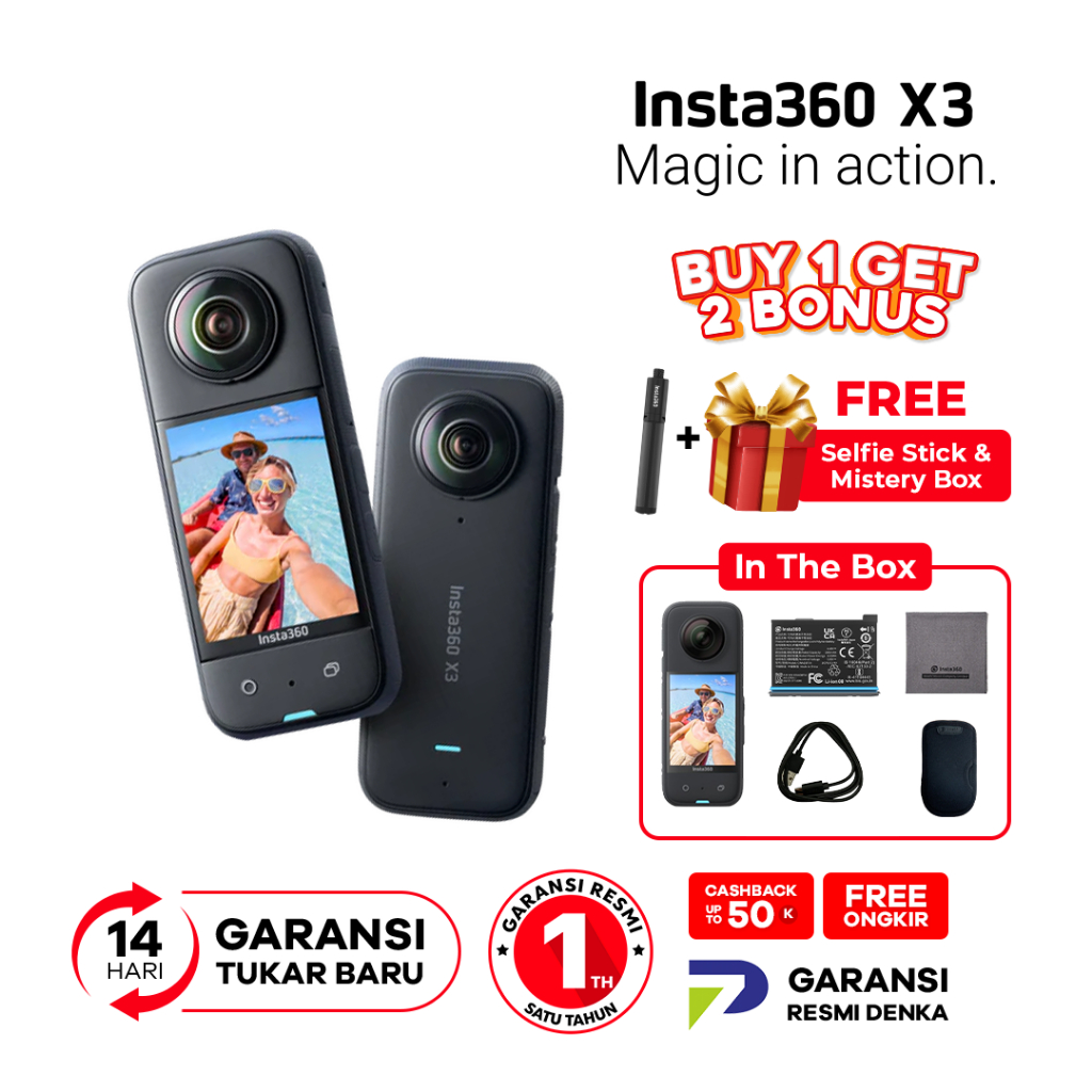 Jual Insta360 ONE X3 Action Camera Insta 360 ONE X3 Garansi Resmi ...