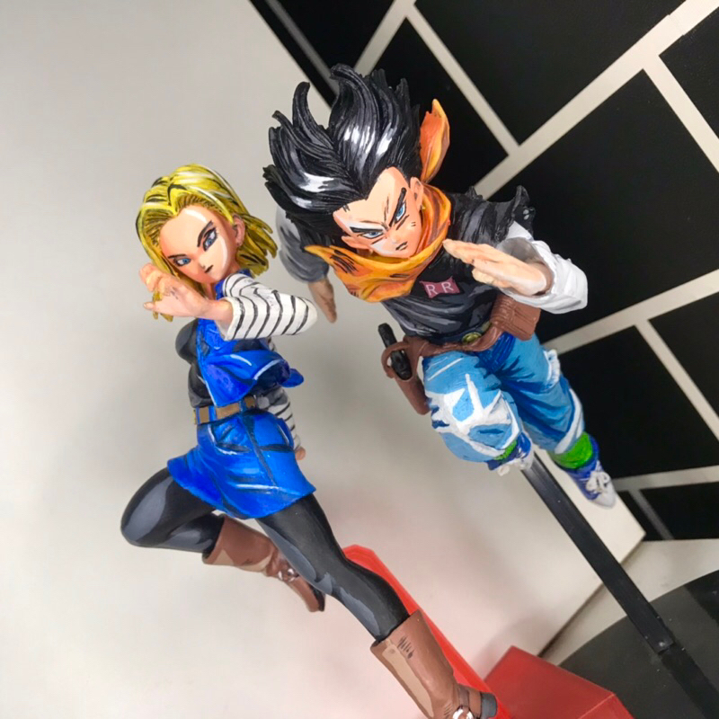 Jual Android 17 dan 18 dragon ball figure mangga repaint | Shopee Indonesia