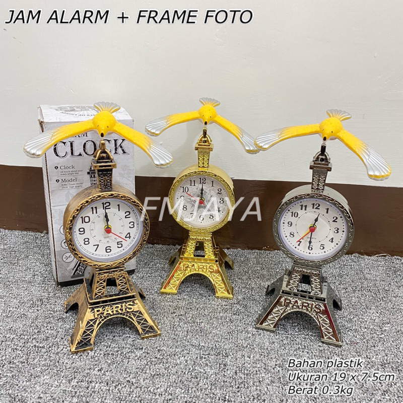 Jual JAM ALARM PARIS || EIFFEL TOWER EAGLE BALANCE || PAJANGAN MINIATUR ...