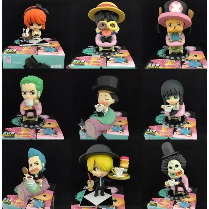 Jual FIGURE CHIBI ANIME ONE PIECE TEA PARTY PETIT FIGURE SET ISI 9 ...