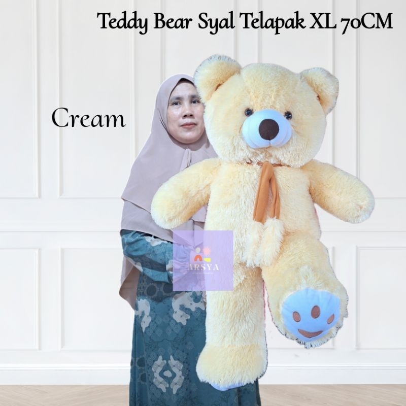 Jual Boneka Teddy Bear XL 70CM Syal Telapak | Shopee Indonesia