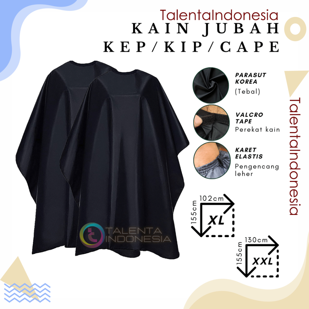 Jual Kain Kep Kip Cape Jubah Potong Rambut Jubah Salon Bahan Tebal ...