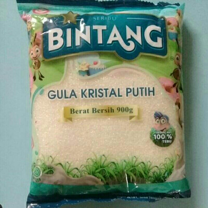 Jual ~MOS~ Gula Pasir Seribu Bintang 900 gram. Gula Pasir Bintang. Gula ...