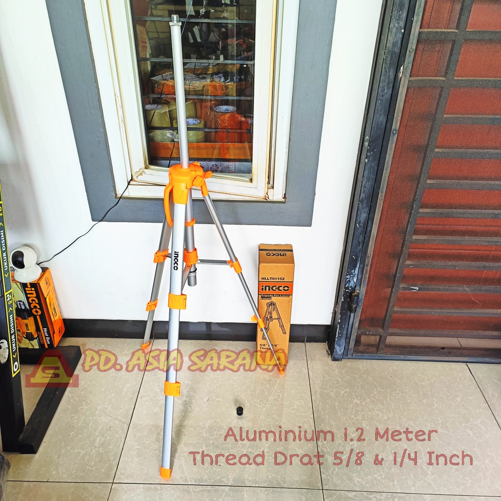 Jual Tripod Laser Level 1.2m INGCO HLLT01152 Waterpass Cross Line lvl ...