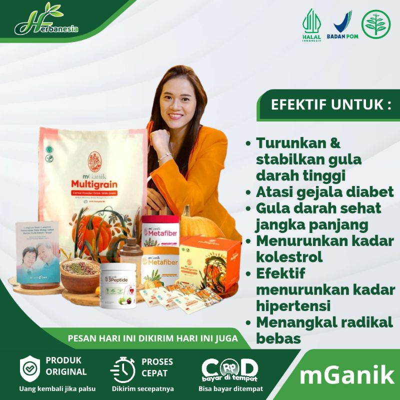 Jual Paket mGanik Multigrain & Metafiber Obat Diabetes Herbal Alami ...