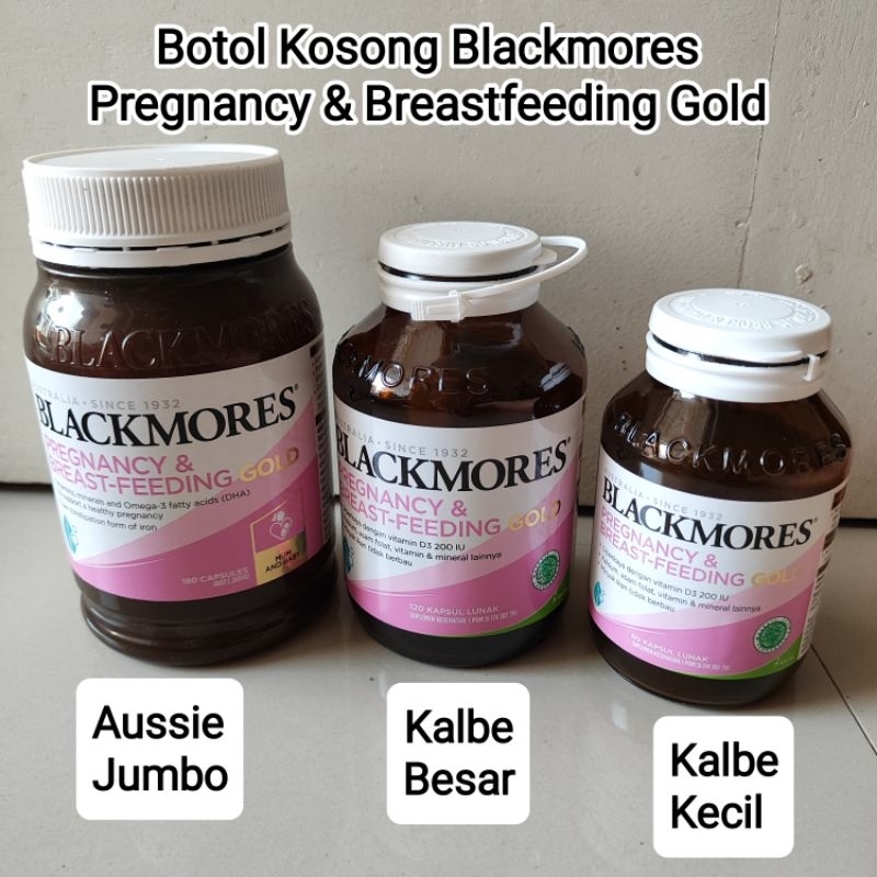 Jual Botol Kosong Blackmores Pregnancy & Breastfeeding Gold | Shopee ...
