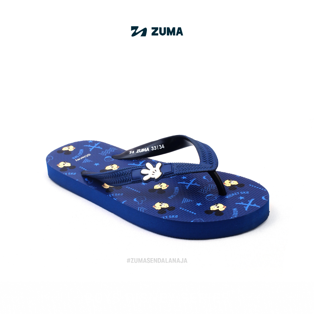 Jual Zuma Kids Boys x Disney Mickey 3 Blue, Sandal Jepit Anak Laki-laki ...