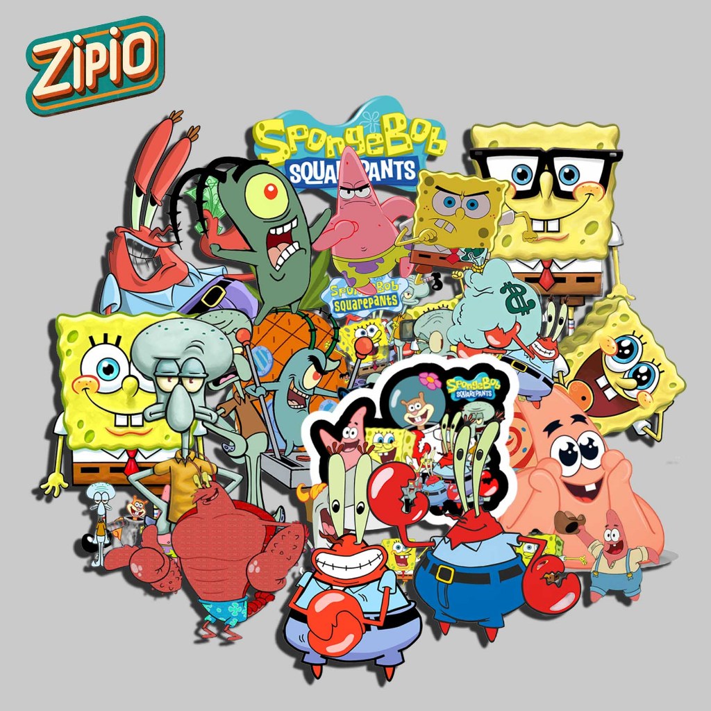 Jual Stiker Aesthetic SpongeBob SquarePants | 25 pcs | Shopee Indonesia