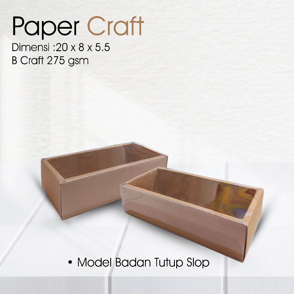 Jual Kemasan Souvenir Berbahan Kertas Uk. 20 x 8 x 5,5 Tutup Slop Mika ...