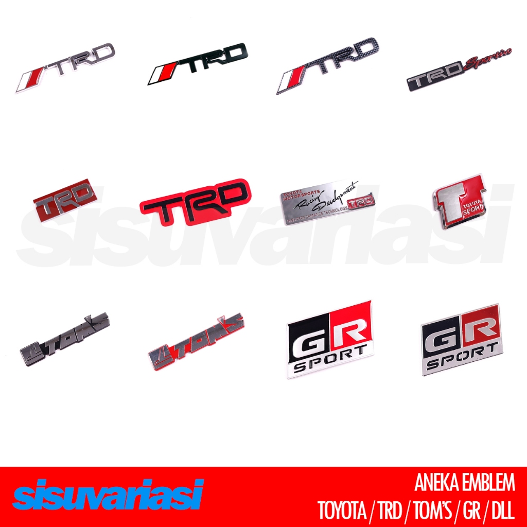 Jual Emblem Mobil Toyota Racing TRD GR Sport Toms | Shopee Indonesia