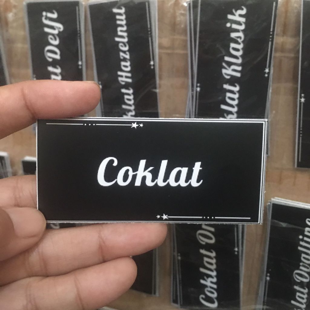 Jual (PART 2) STIKER LABEL varian minuman rasa nama toping Jenis bubuk ...