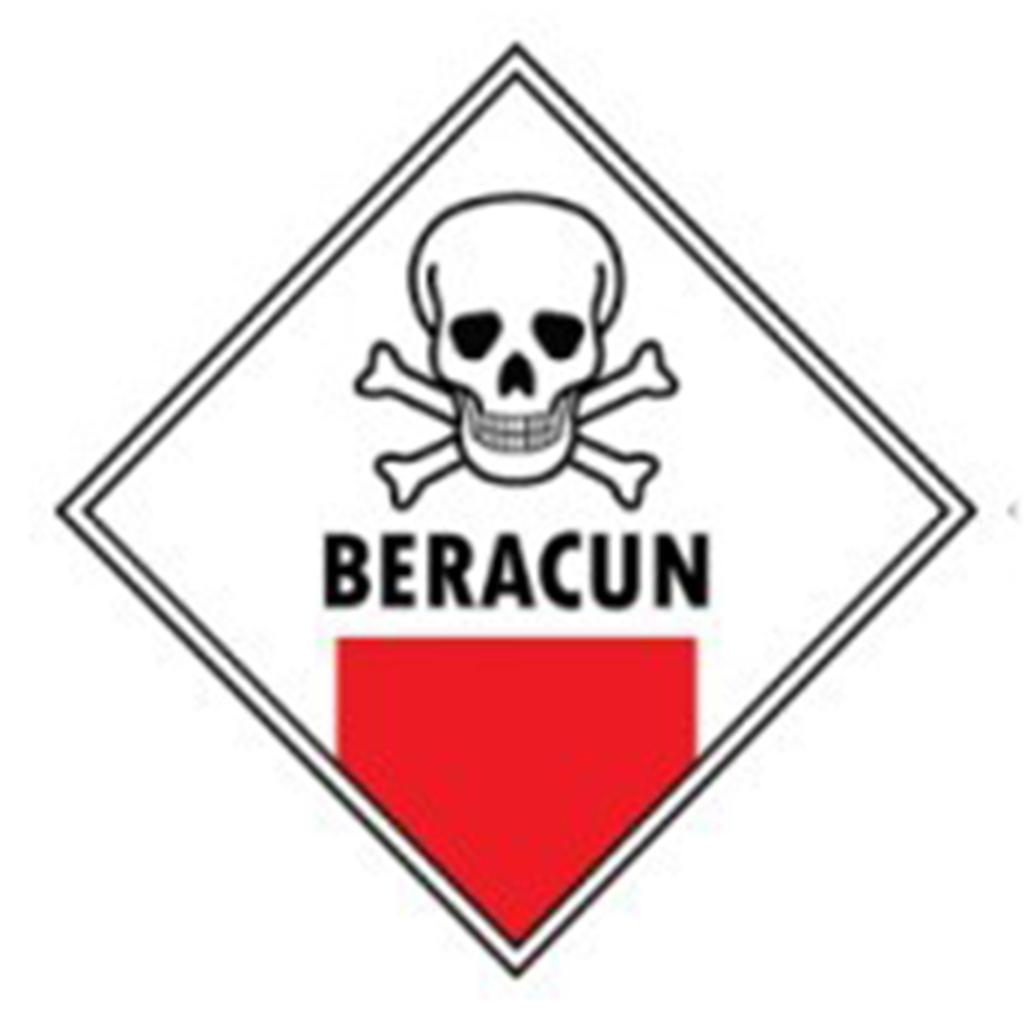 Jual STICKER VINYL SIGN LABEL Simbol BERACUN rambu k3 15 x 15 cm ...