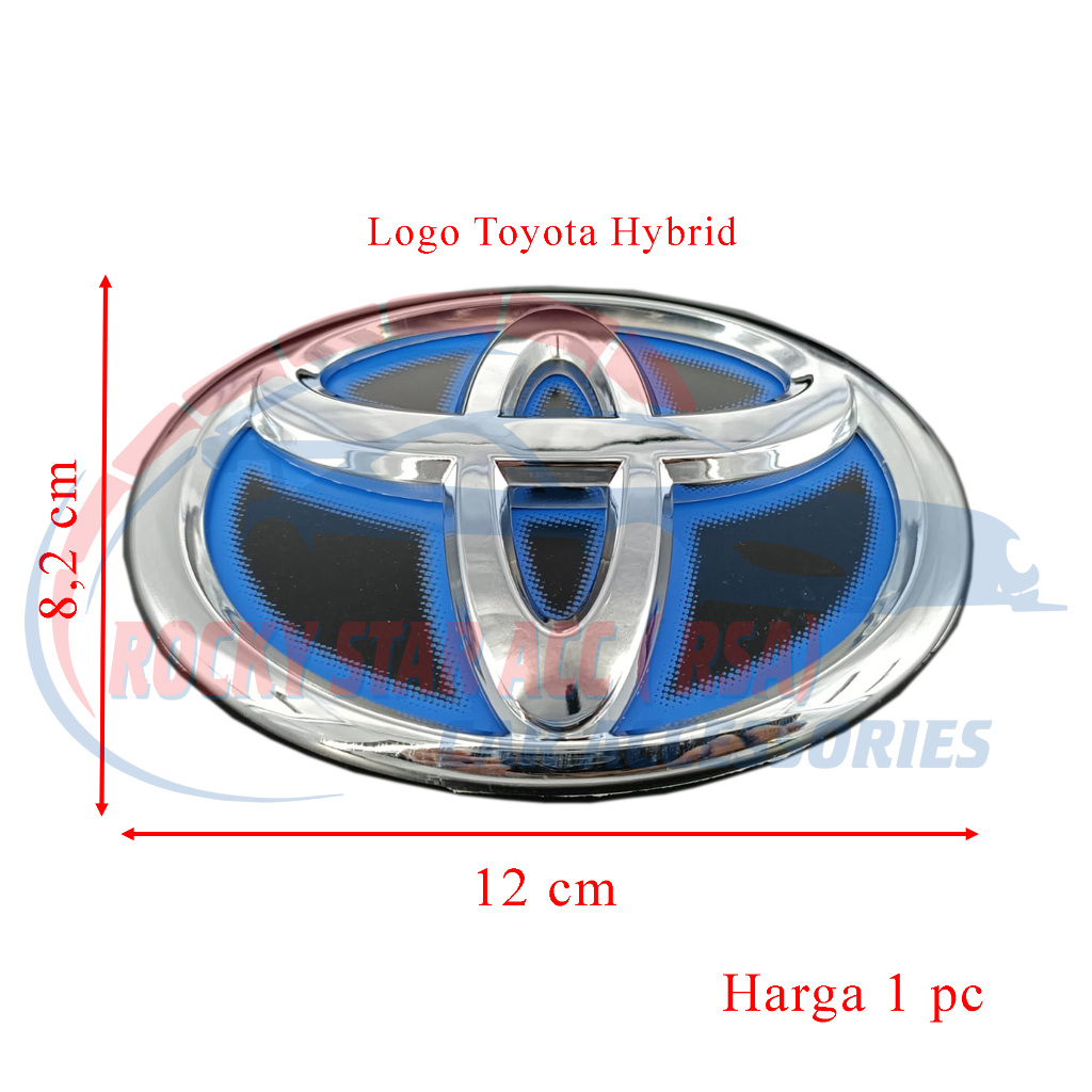 Jual Emblem Mobil Logo Toyota Hybrid Hitam Biru | Shopee Indonesia