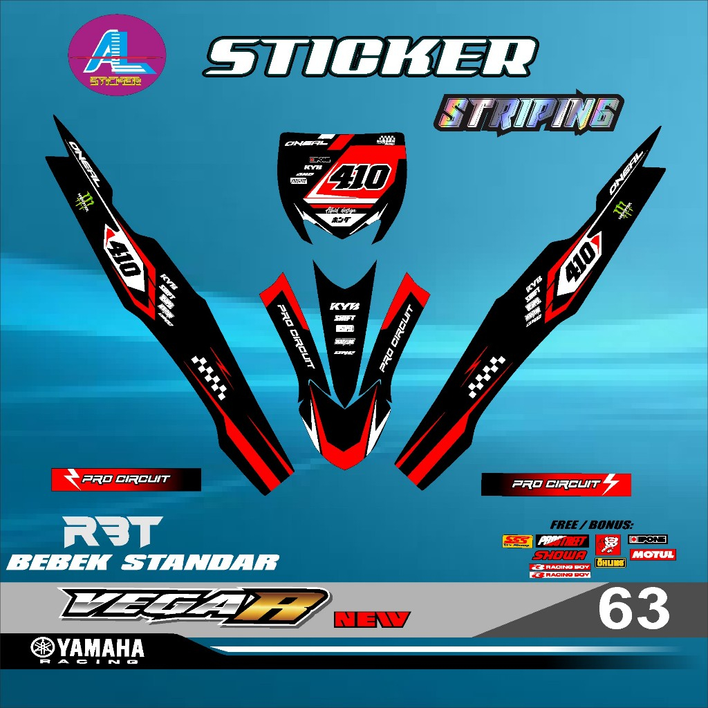 Jual Sticker RBT VEGA R NEW RBT GASTRACK BEBEK STANDAR MODIF RBT SUPRA ...