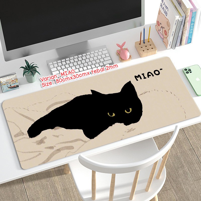 Jual LUCKY CAT - PREMIUM MOUSE PAD PANJANG | LARGE KEYBOARD PAD ...