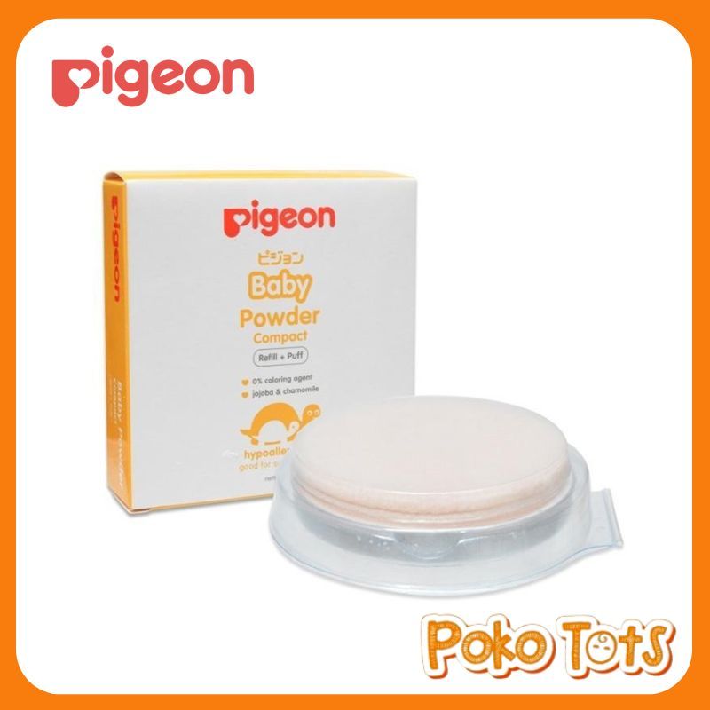 Jual Pigeon Baby Compact Powder 45gr Refill + Puff Bedak Bayi Padat 45 ...