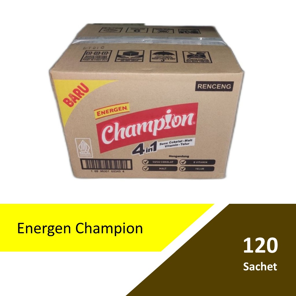 Jual Energen Champion 1 Dus Karton isi 12 Renteng 120 Sachet x 35g ...