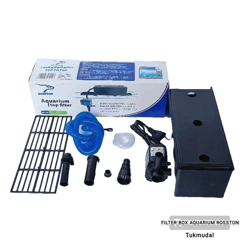 Jual Mesin Pompa Aquarium Top Filter Box Komplit 3 in 1 Rosston 1200 ...