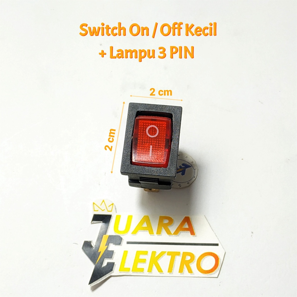 Jual Saklar Power On - Off Kecil + Lampu 3 PIN/KCD101-10/MK1111 ...